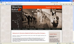 Dance school website design portfolio