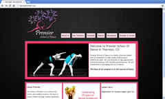 Dance school website design portfolio